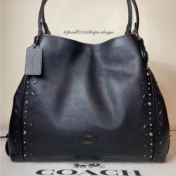Coach | Bags | Coach Prairie Rivets Edie 3 Pebbled Leather Shoulder Bag ...